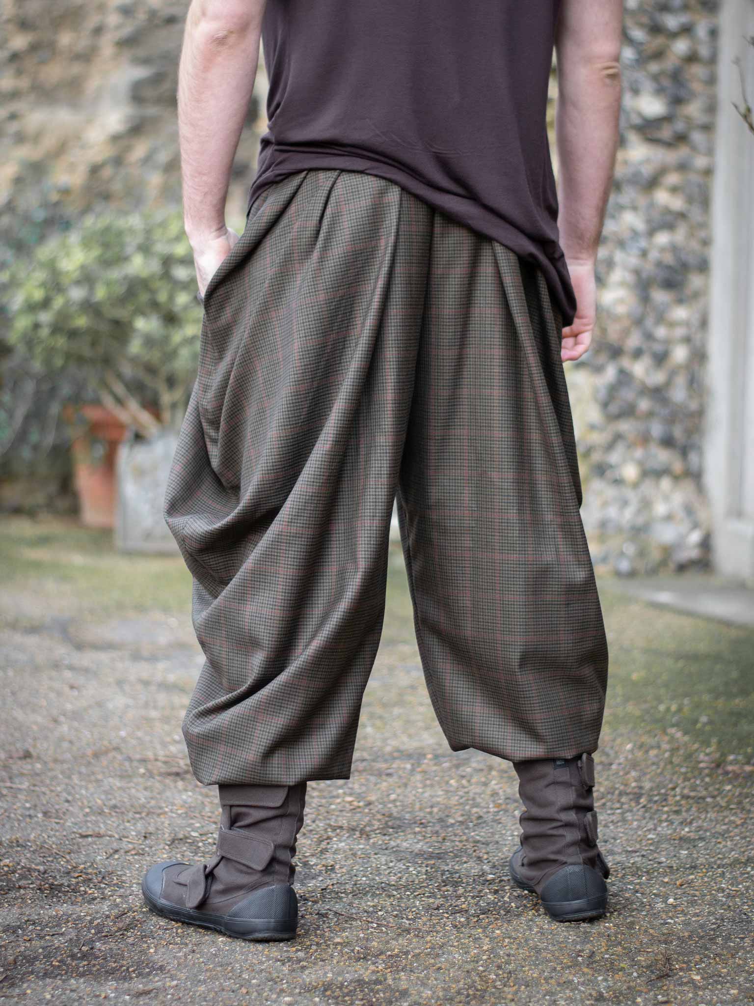 Hattori Men's Harem Gun Club Wool Ninja Pants - Rags by Jak